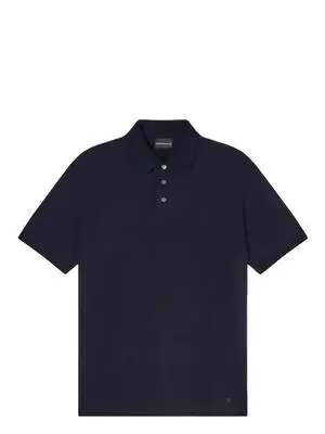 Emporio Armani Short Sleeve Polo Shirt Black