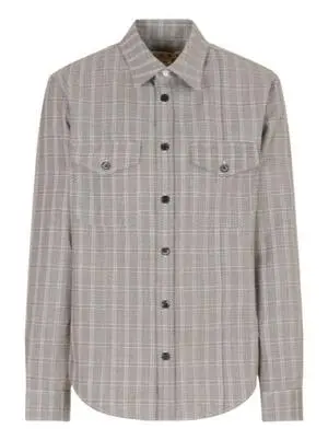 Marni Tartan Check Long Sleeved Shirt - Cocoa