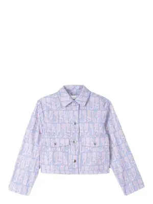Kenzo Printed Pattern Casual Jacket - Purple