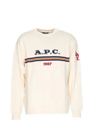 A.p.c. Printed Crewneck Sweatshirt - White