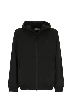 Stone Island 615g5 Stellina Logo-print Hoodie - Black