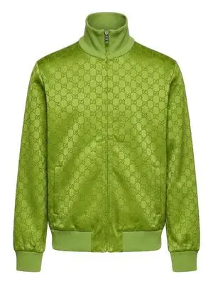 Gucci Monogrammed Zip-up Jacket - Green