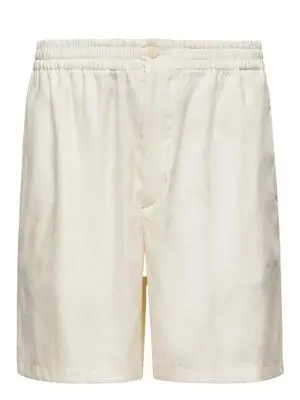 Moncler Moncler X Gilga Farm Donald Glover Linen Blend Shorts White