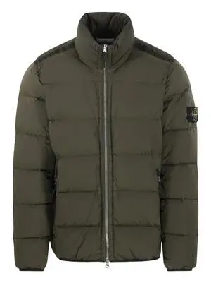 Stone Island Compass Patch Padded Down Jacket - Olive Green