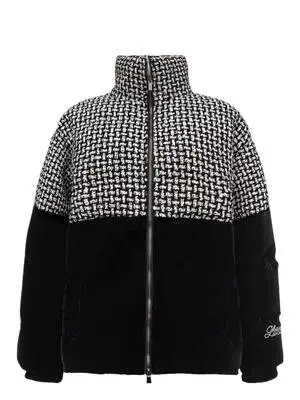 CHARLIE LUCIANO Logo Down Jacket With Stand Collar - Black
