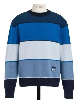 Dior Striped Crewneck Jumper - Blue