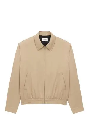 Saint Laurent Zip-up Long-sleeved Jacket - Beige Coquille