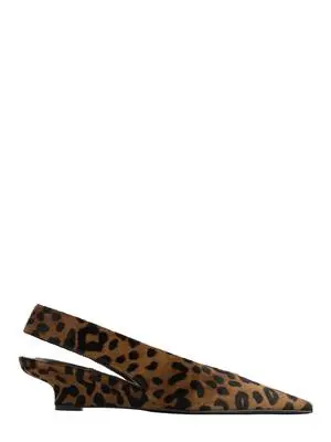 TOTEME 30mm Leopard-print Slingback Pumps - Black