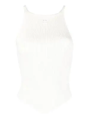 COURREGES Courrèges Rib-Knit Pointy Tank Top No