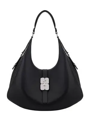 GANNI Large Kat Bag With Butterfly Buckle - Black