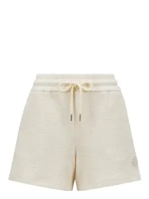 Moncler Logo Patch Drawstring Shorts - White