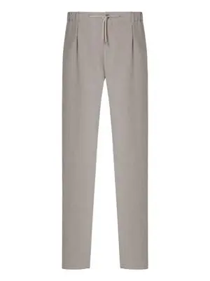 Giorgio Armani Pleated Linen Trousers - Light Brown