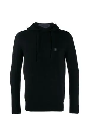 Emporio Armani Hooded Jumper - Black