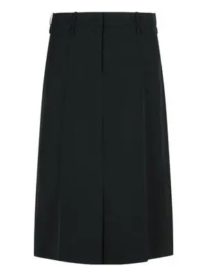 JIL SANDER Pleated Midi Skirt - Black