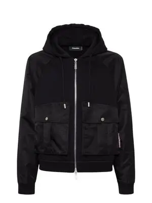 DSQUARED2 Dsquared2 Cropped Relaxed Fit Utility Hoodie