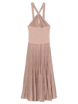 ANTONINO VALENTI Sleeveless Pleated Dress - Nude