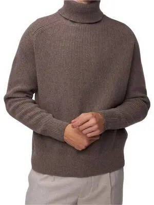 HUGO BOSS Hugo Boss Ribbed Knit Turtleneck Jumper