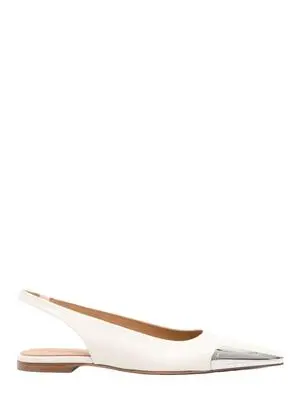 Off-White Allenframe Leather Ballerina Flats - White