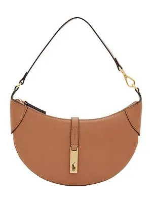Polo Ralph Lauren Logo Plaque Zipped Mini Shoulder Bag - Brown