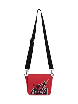 Alexander McQueen Logo Flame Shoulder Bag - Black