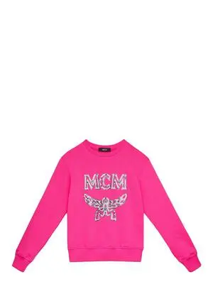 Mcm Round Neck Logo Pullover - Pink