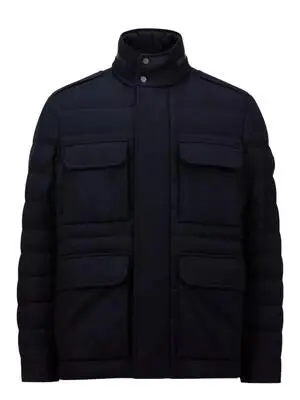 Moncler Moncler High-Neck Padded Jacket Royal Blue