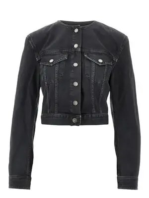 HAIKURE Buttoned Cropped Jacket - Black