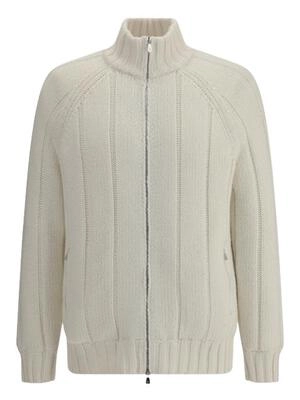 Brunello Cucinelli Brunello Cucinelli Zip-Up Ribbed-Knit Jacket No