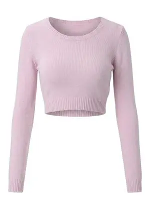 TWINSET Logo Cropped Sweater - Black