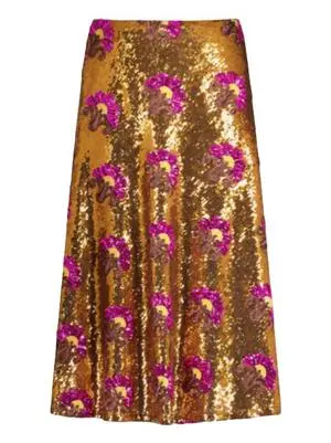 LA DOUBLEJ La Double J Holly Sequin-Embellished Midi Skirt