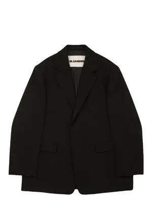 JIL SANDER Textured Lapel Suit - Black