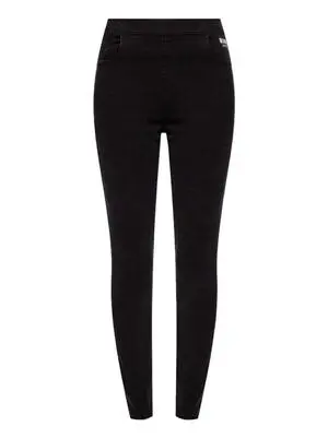 MSGM Logo Cotton Jeans - Black