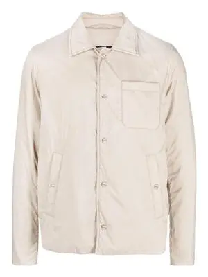 Herno Button-up Collar Coat - Pink
