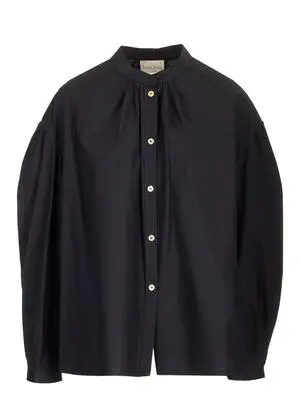 FORTE_FORTE Cotton Popline Shirt - Blue