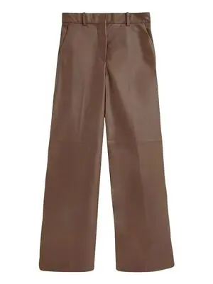 JOSEPH Alana Wide-leg Pants - Brown