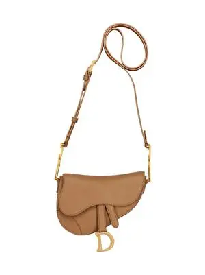 Dior Dior Mini Saddle Bag With Strap Light Gold