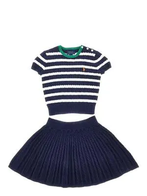 Ralph Lauren Knitted Sweater And Skirt Set - Black