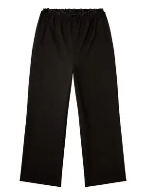 DIESEL® Wide-leg Trousers With Drawstring Waist - Black