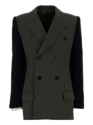 JEAN PAUL GAULTIER Bi-material Suit Jacket - Black