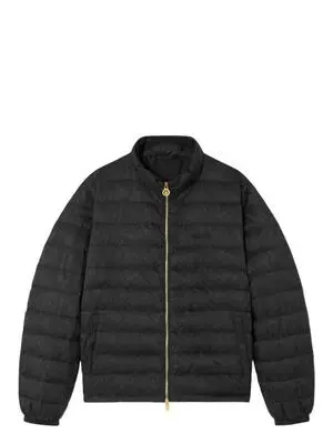 Versace Stand Collar Down Jacket - Black