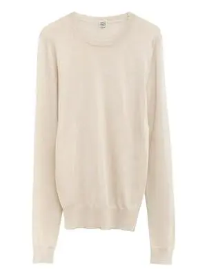 TOTEME Ribbed Crew-neck Jumper - Nude