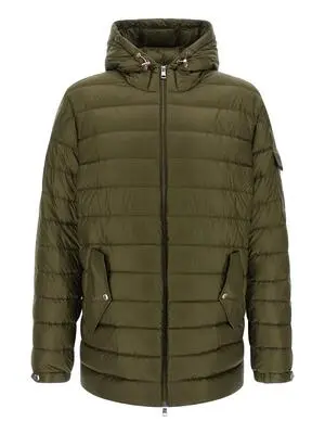 Moncler Oahu Hooded Short Down Parka Jacket - Green