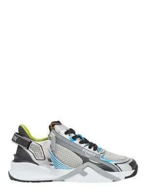 Fendi Flow Lace-up Sneakers - Grey