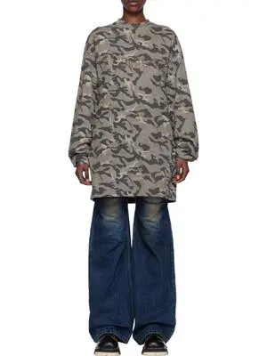 We11Done Camouflage Long-sleeved T-shirt - Multicolor