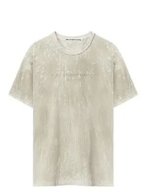ALEXANDER WANG Alexander Wang Plaster-Dyed Embossed Logo T-Shirt