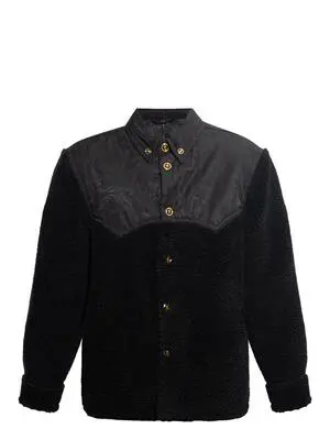 Versace Panelled Button-up Jacket - Black