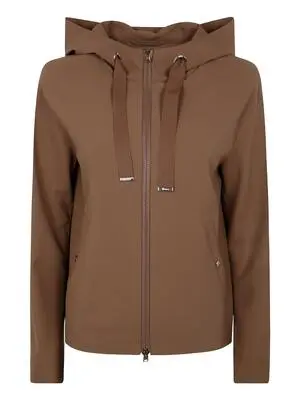 Herno Lightweight Hooded Zip-up Jacket - Green