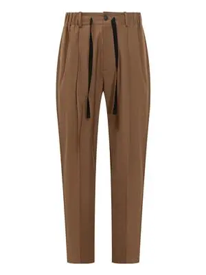 Studio Nicholson Drawstring Waist Tapered Trousers - Brown
