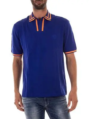 Versace Logo Polo Shirt - Blue