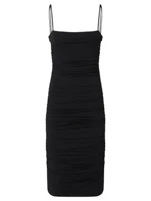 Pinko Gathered Slim-fit Midi Dress - Black